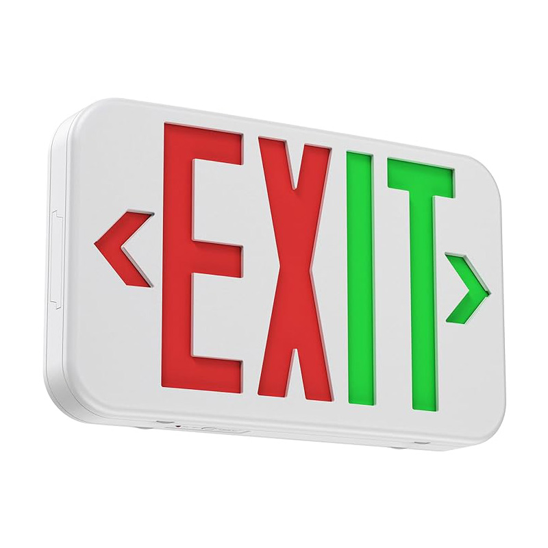 China UL Listed LED Emergency Exit Sign Switchable Dual Color In One ...